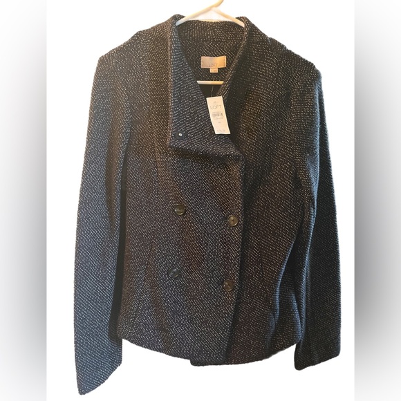 LOFT | Jackets & Coats | Never Worn Loft Tweed Like Navy Jacket Womens ...